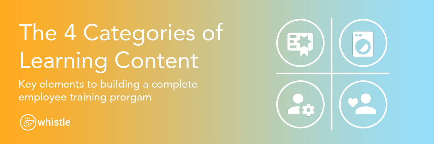 The 4 Categories of Learning Content - Whistle